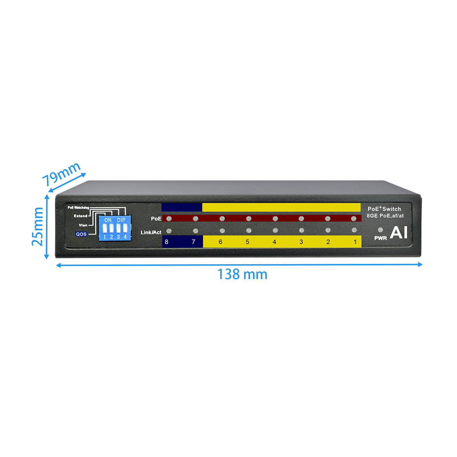 8GE AI Multifunction PoE Switch - CENTROPOWER