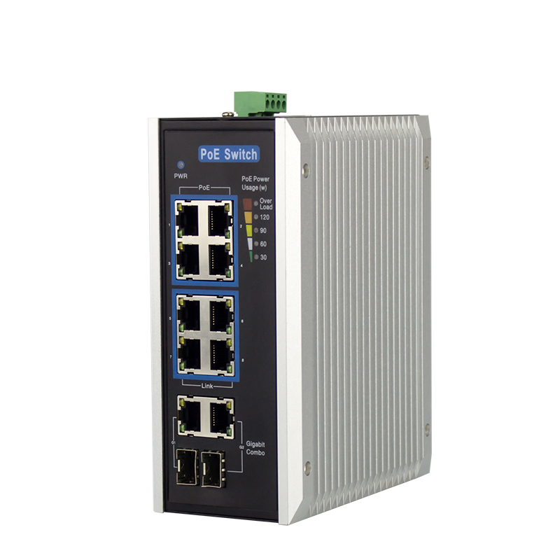 8Port 10/100Base-TX with 2 Gigabit Combo Port and 8PoE Ethernet Switch ...